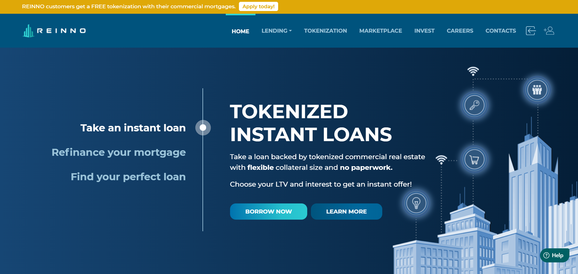 REINNO: Get an Instant Loan with Real Estate Backed Tokens